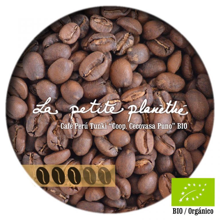 Café Perú Tunki BIO, excelente café orgánico de comercio justo.